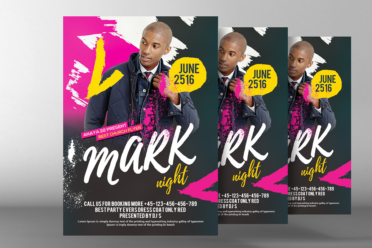 Dj Event Flyer, a Flyer Template by graphicforest | Creative Market