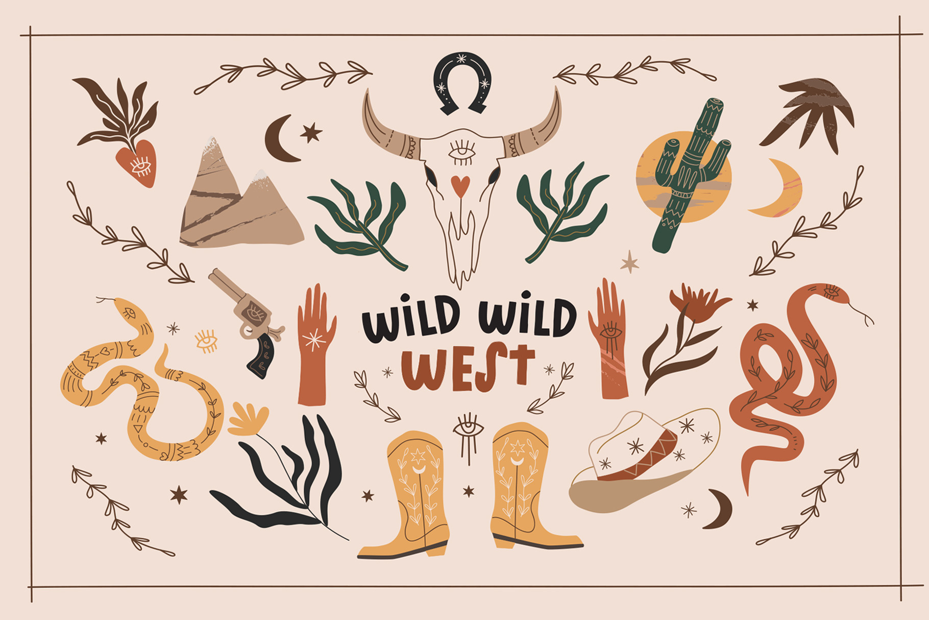 Wild Wild West Bundle, an Illustration by Lenore Ani