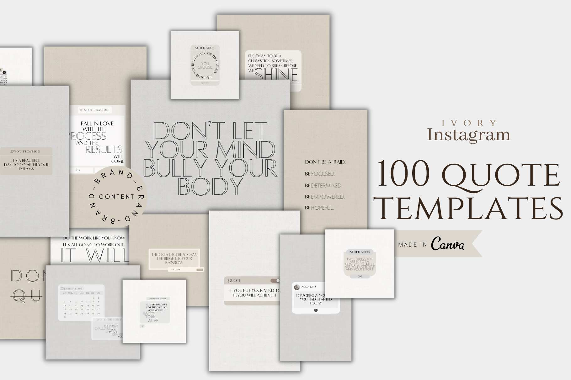 Quotes for Instagram Canva Quote Kit, a Social Media Template by ...