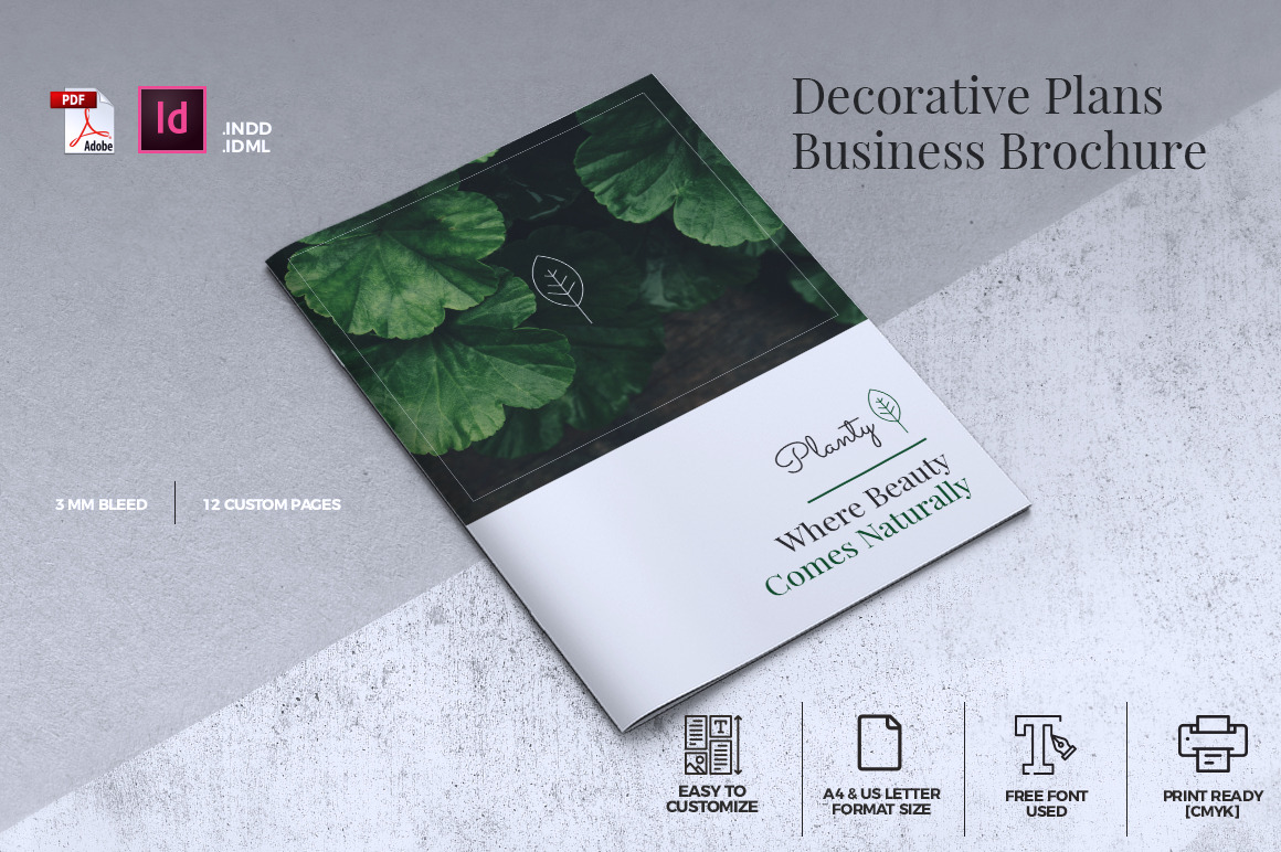 Decorative Plants Brochure A4, a Brochure Template by Rahardi Creative
