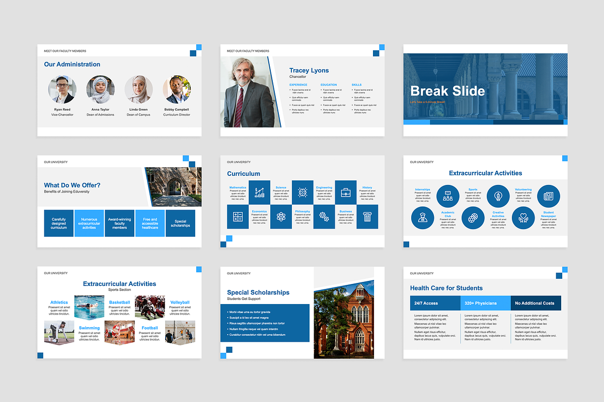 University Slides Template, a Presentation Template by Flat Icons ...