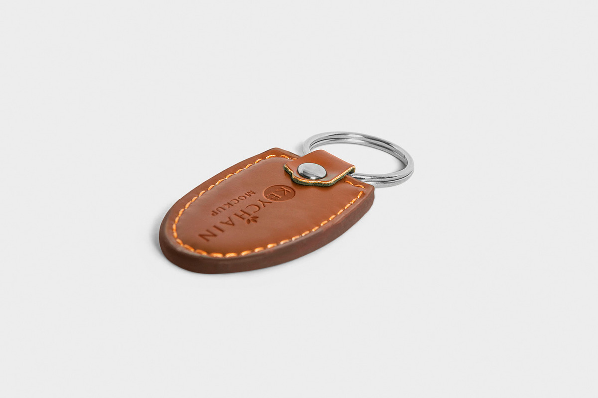 Leather Keychain Logo Mockups, a Product Mockup by GfxFoundry ...