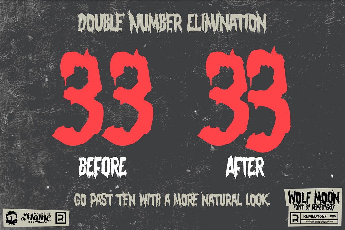 Wolf Moon Spooky Font, a Sans Serif Font by Remedy667