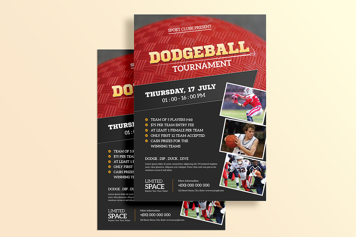 Dodgeball Tournament Flyer