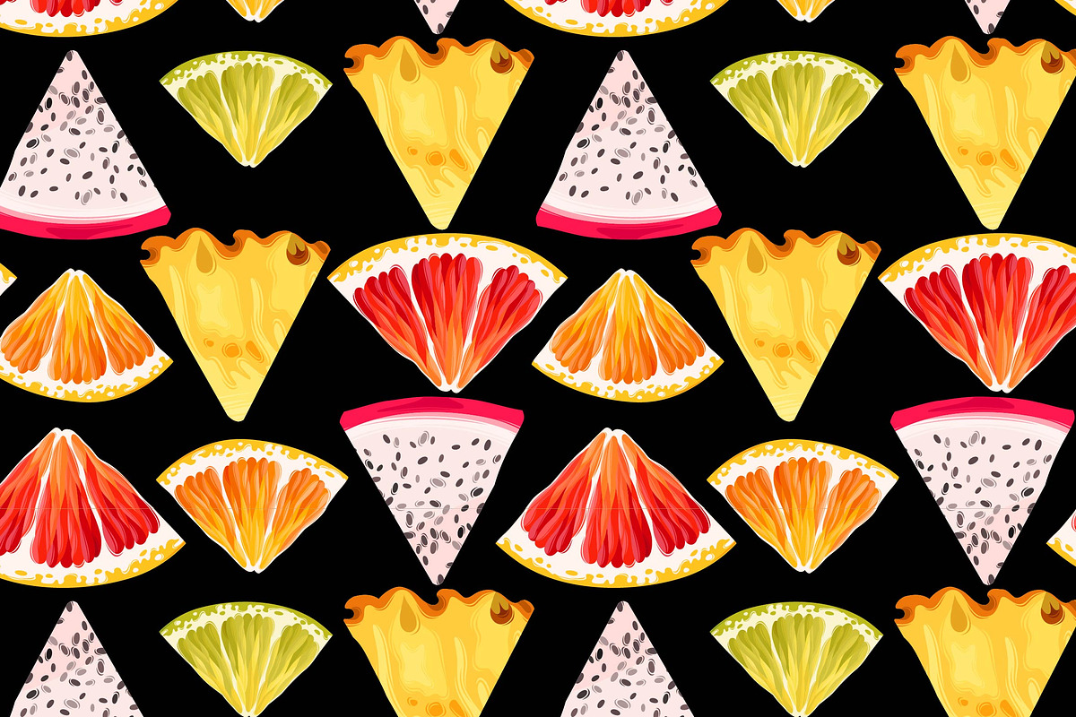 Fruit Slices Pattern, a Pattern Graphic by GreyLilac