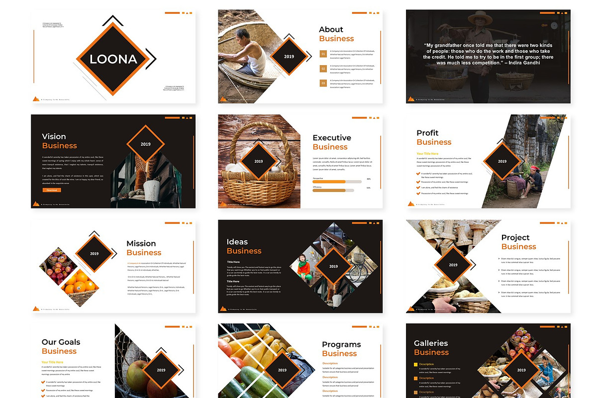 Loona - Powerpoint Template, a Presentation Template by AQR Studio