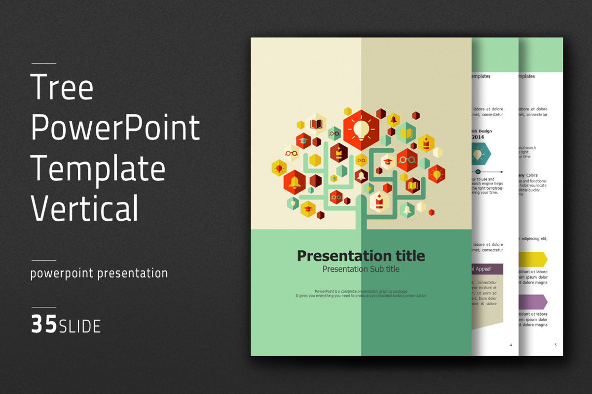 Tree PowerPoint Template Vertical, a Presentation Template by GoodPello
