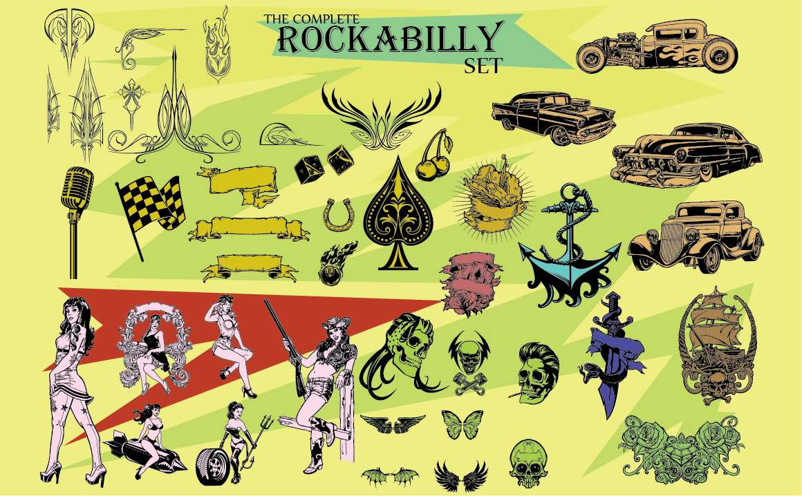 THE COMPLETE ROCKABILLY SET, an Object Graphic by SteveKnerem