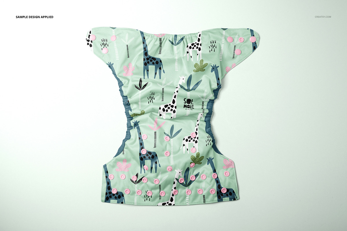 Reusable Cloth Diaper Mockup Set, a Product Mockup by creatsy5