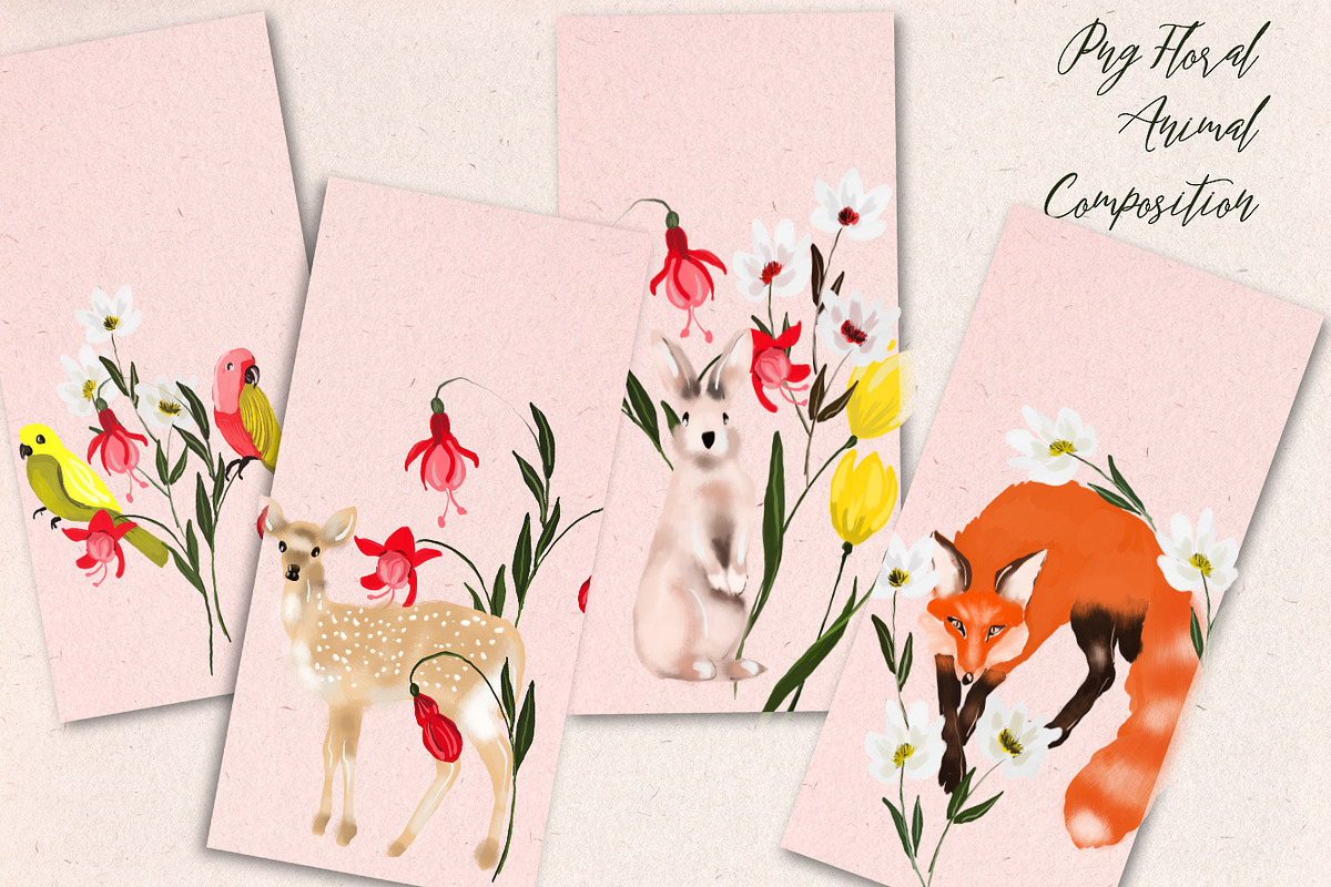 Spring Animals, Patterns and Clipart, an Illustration by Nocito Design