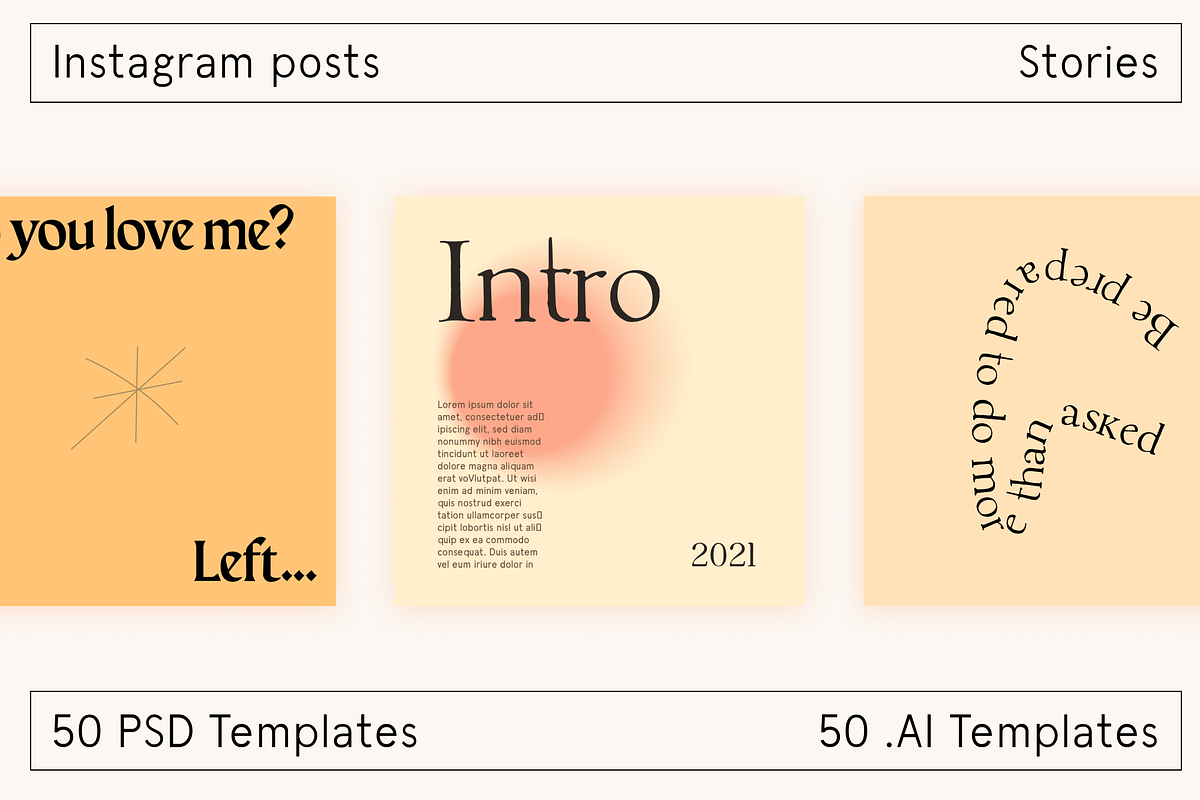 Lo Fi Instagram Templates, a Social Media Template by Bolderaja1 Studio