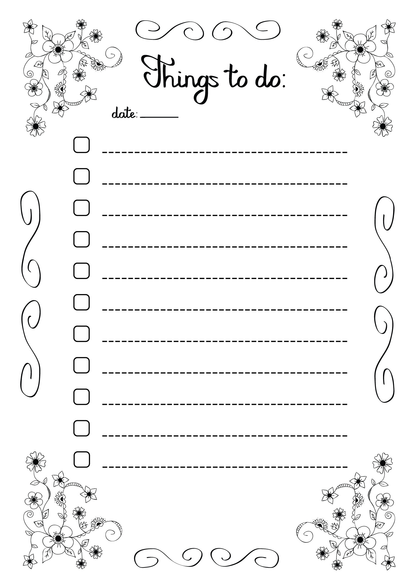 Hand writing Things to do list, a Stationery Template by iuliia_n