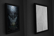 Dark Poster Mockup, a Print Template by CREATIVE DUDE