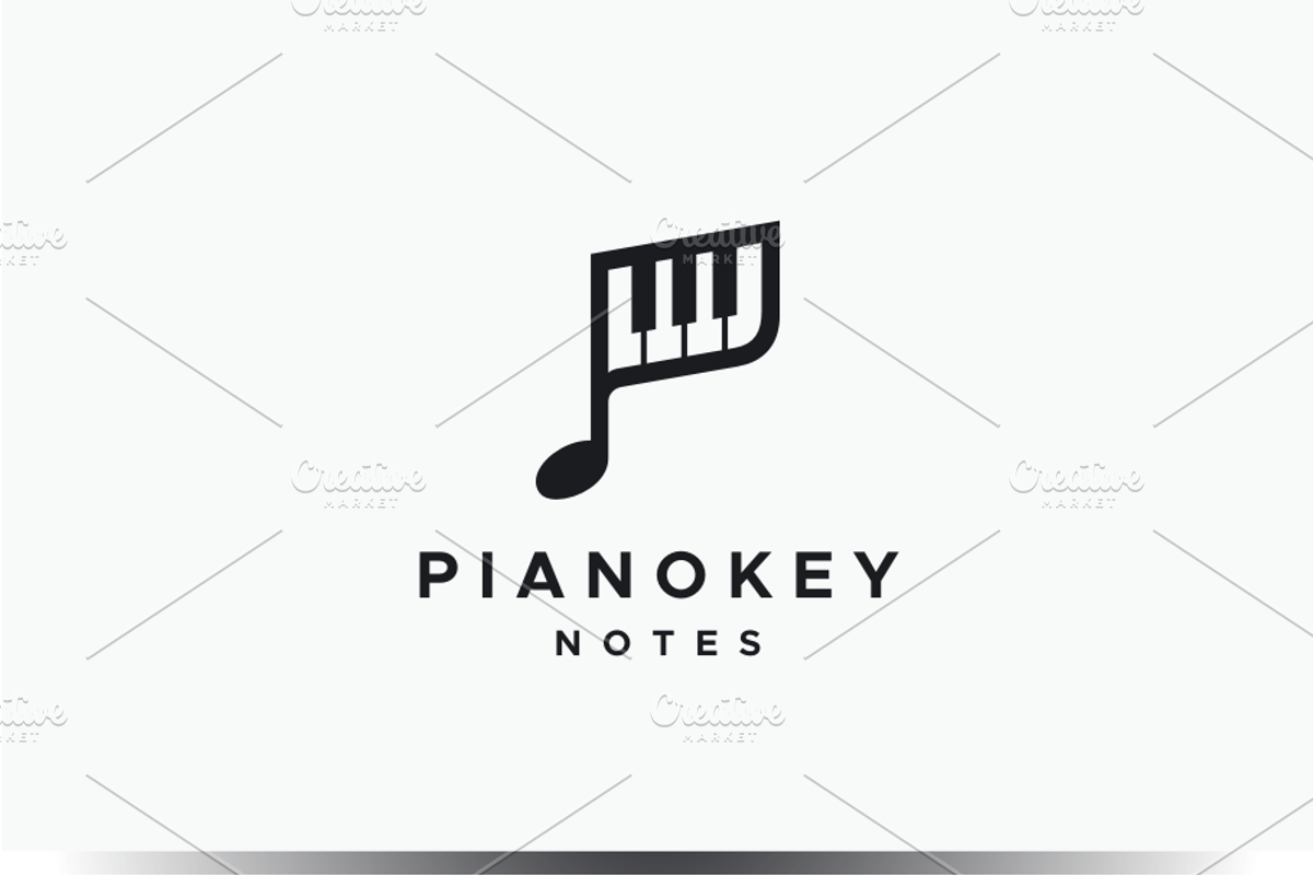 Piano Key Notes Logo, a Branding & Logo Template by yopie | Creative Market