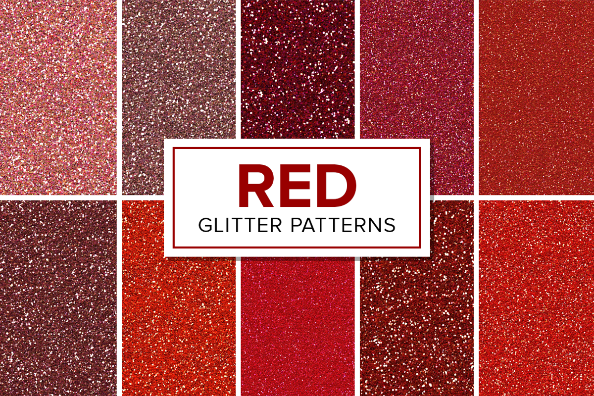 Red Glitter Patterns - Seamless, a Pattern Graphic by Creativenauts