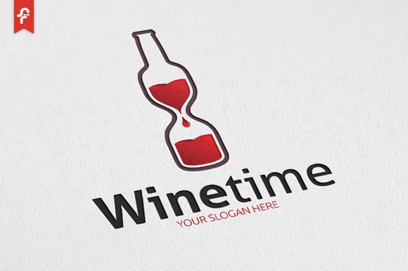 Wine Time Logo, a Branding & Logo Template by ft.studio