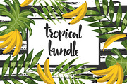 Amazing Tropical Bundle for decor, an Illustration by lokko studio ...