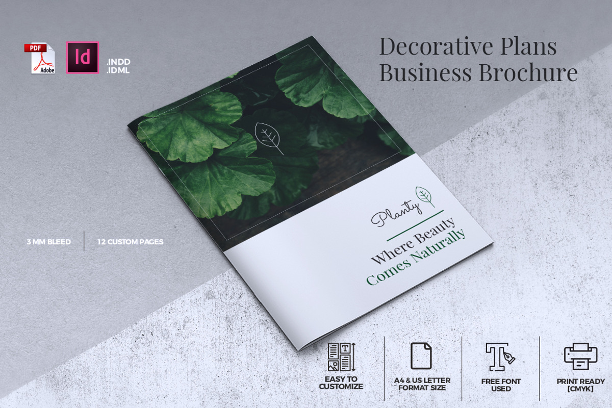 Decorative Plants Brochure A4, a Brochure Template by Rahardi Creative