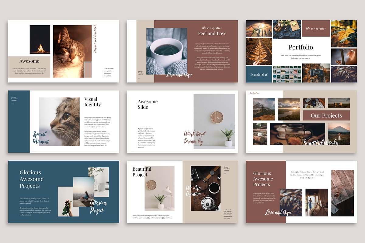 Glorious PowerPoint Template, a Presentation Template by Helga_Design