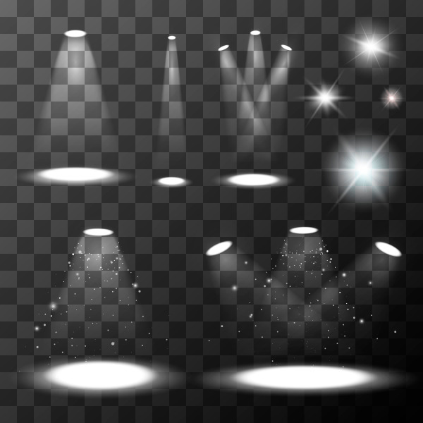 Set of different light sources | Graphic Objects ~ Creative Market