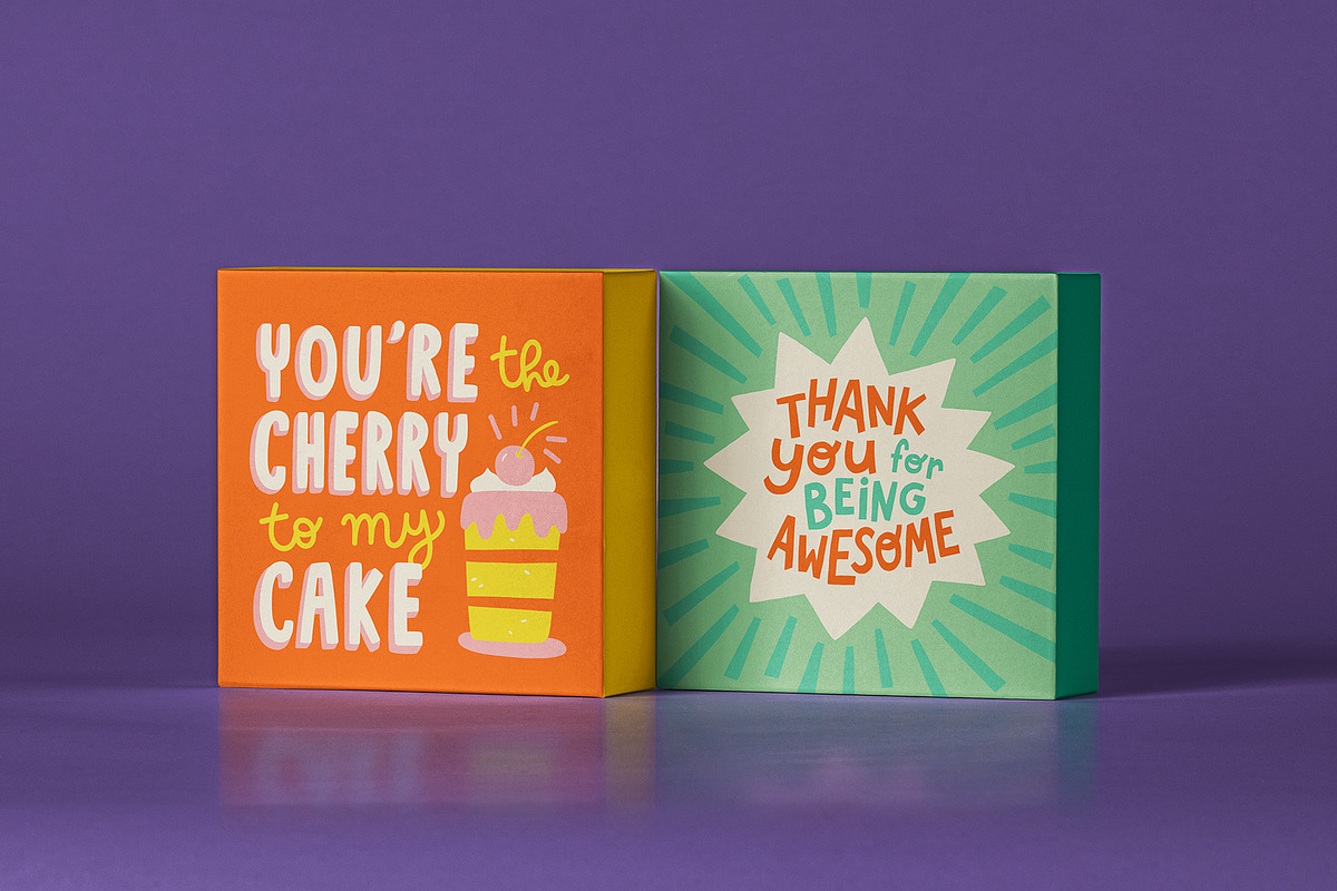 Joyful Greeting Cards - Vector & PSD, a Card Template by Carole Chevalier