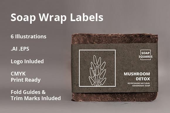 4 Soap Wrap Labels ( +2 Free ), a Templates & Theme by MHLY
