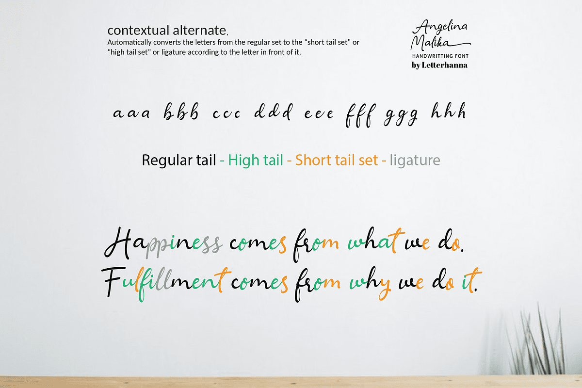 Angelina Malika Font, a Handwritten Font by Letterhanna Studio ...