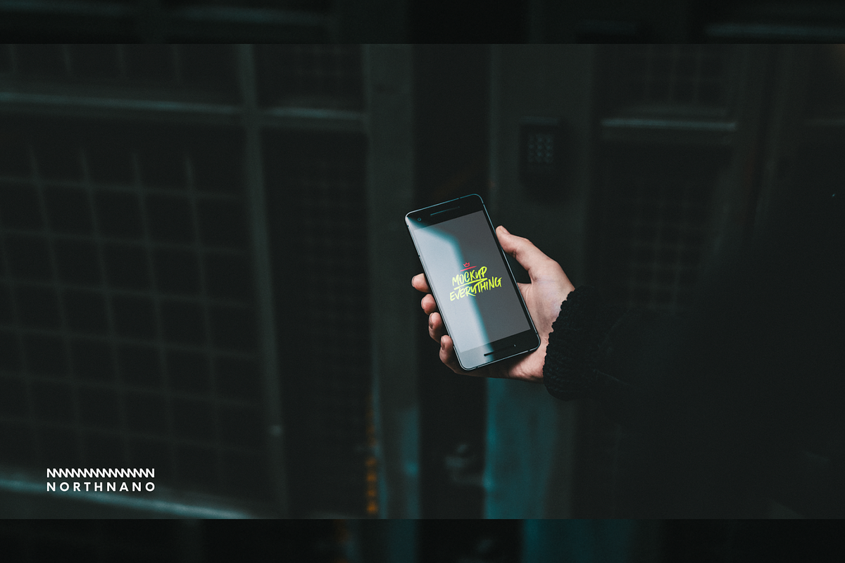 12 Google Pixel2 PSD Mockups, an iPhone Mockup by North&Nano