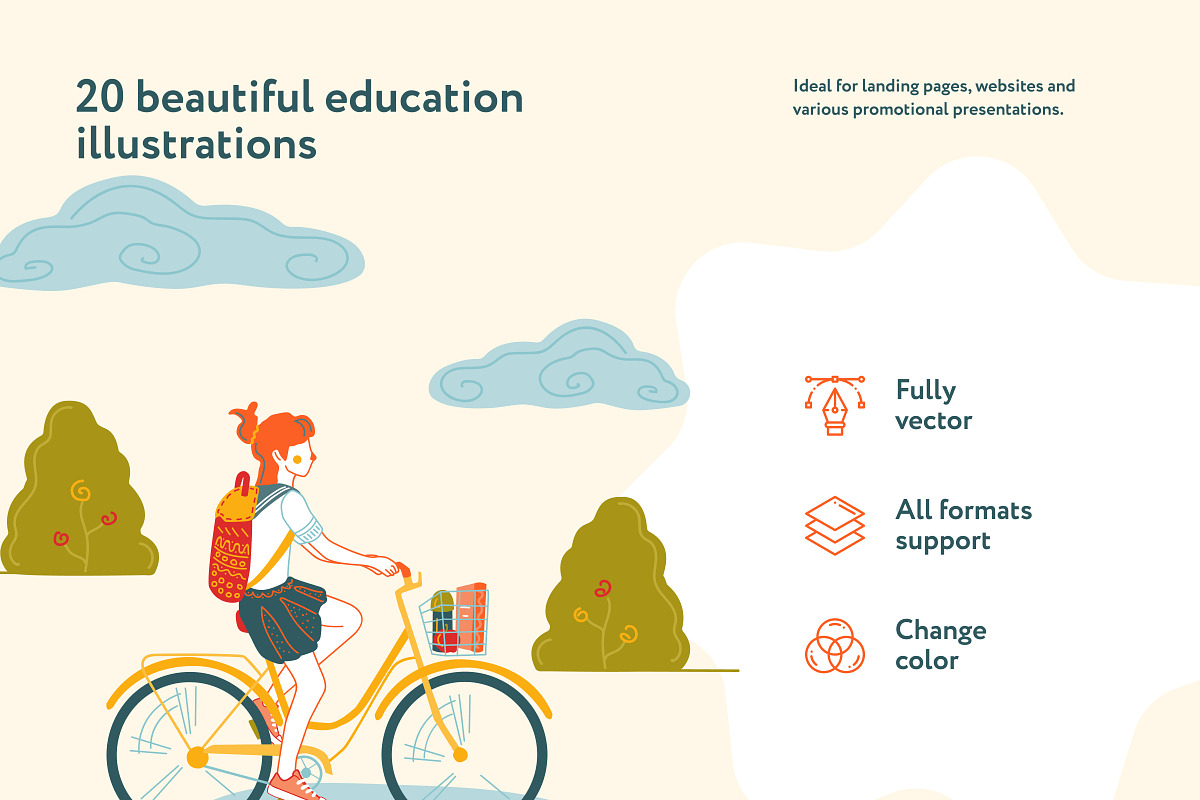 20 beautiful education illustrations