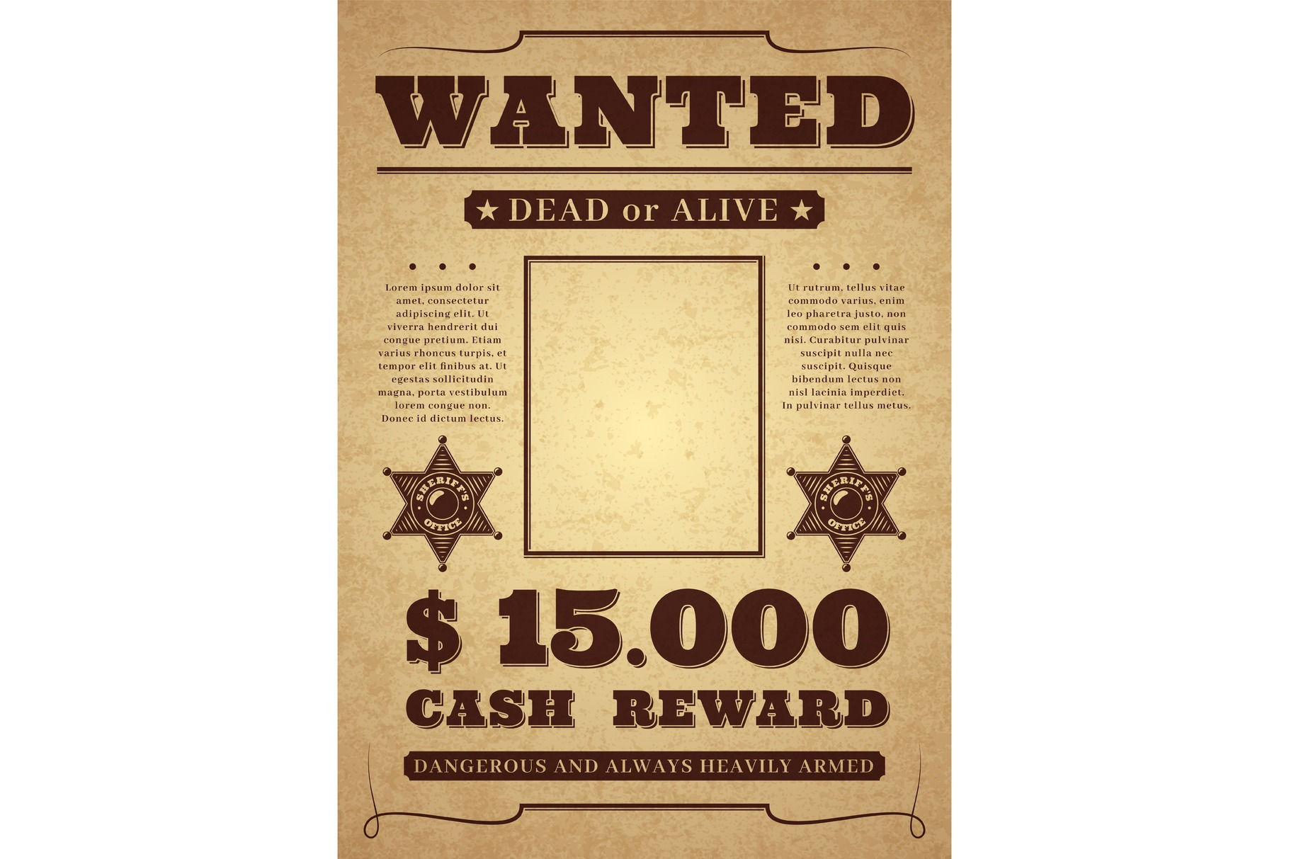 Wanted poster. Old distressed, a Texture Graphic by YummyBuum