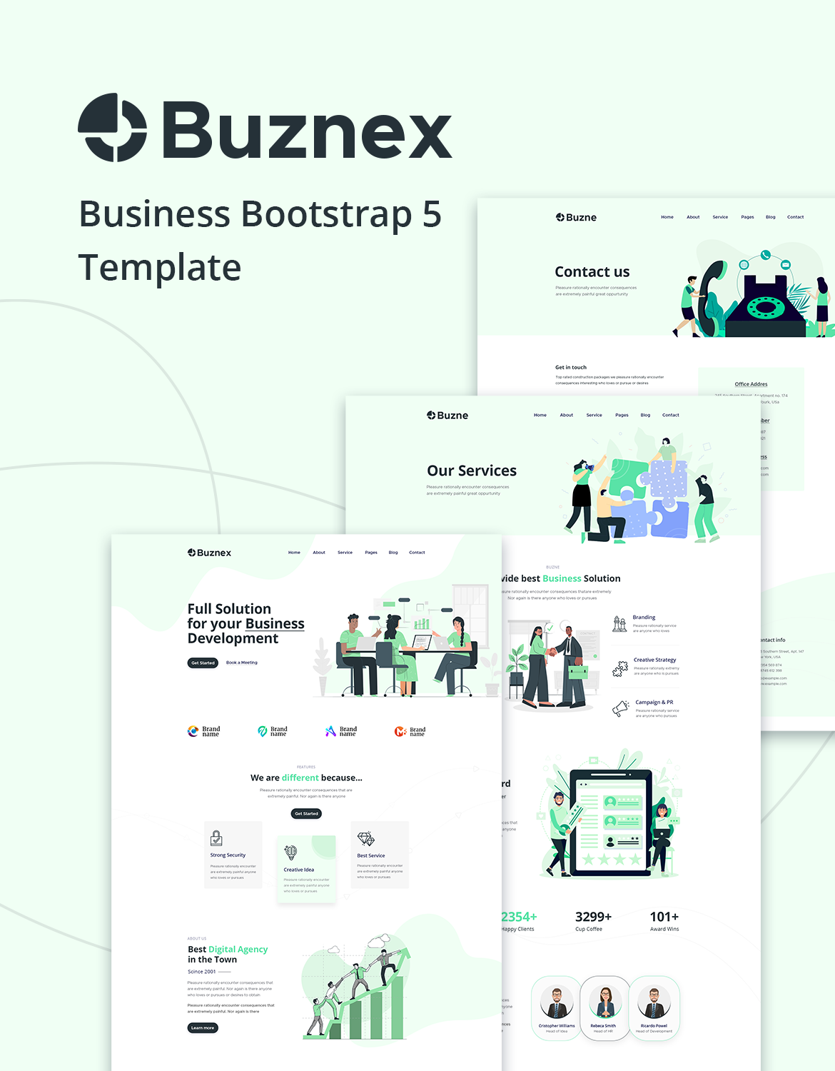 Buznex - Corporate Business Template, a Bootstrap Template by HasThemes