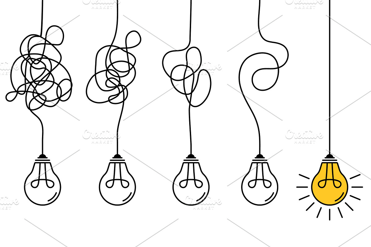 Complex problem solving process, an Illustration by Vectorbuum