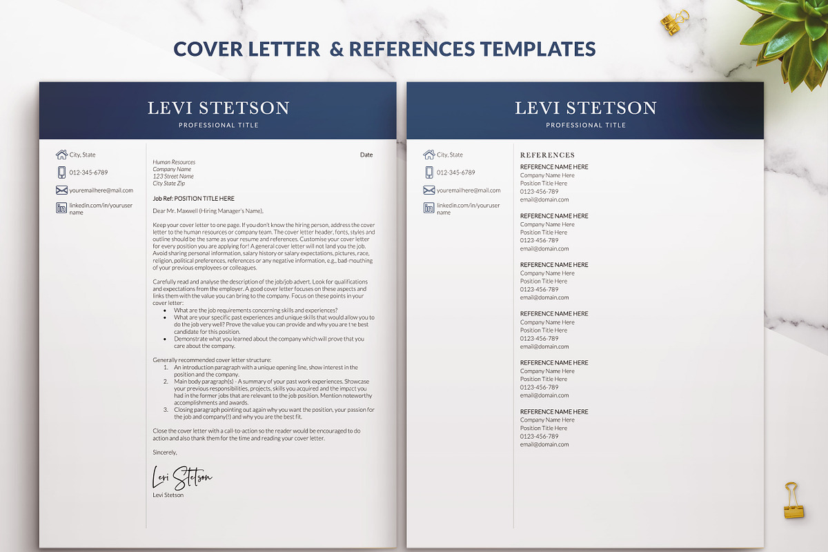 Clean Modern Resume Template Word