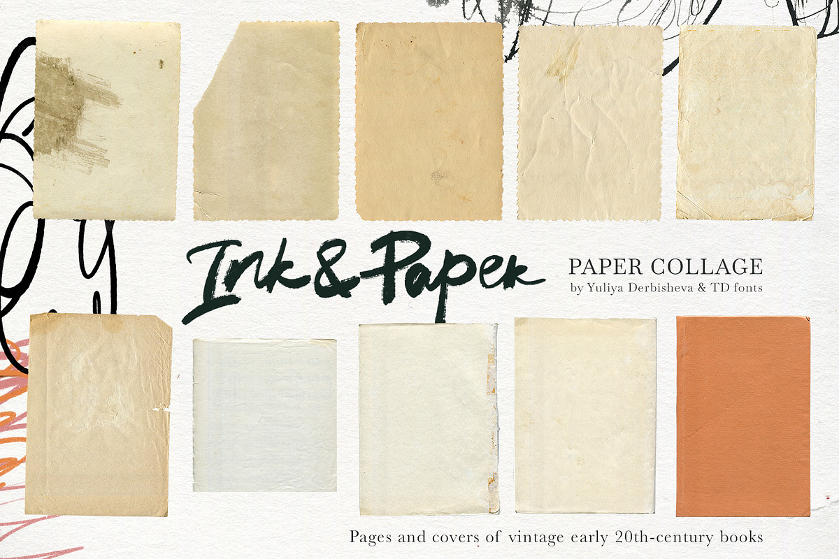 Ink & Paper Collage Mixed Media scraps