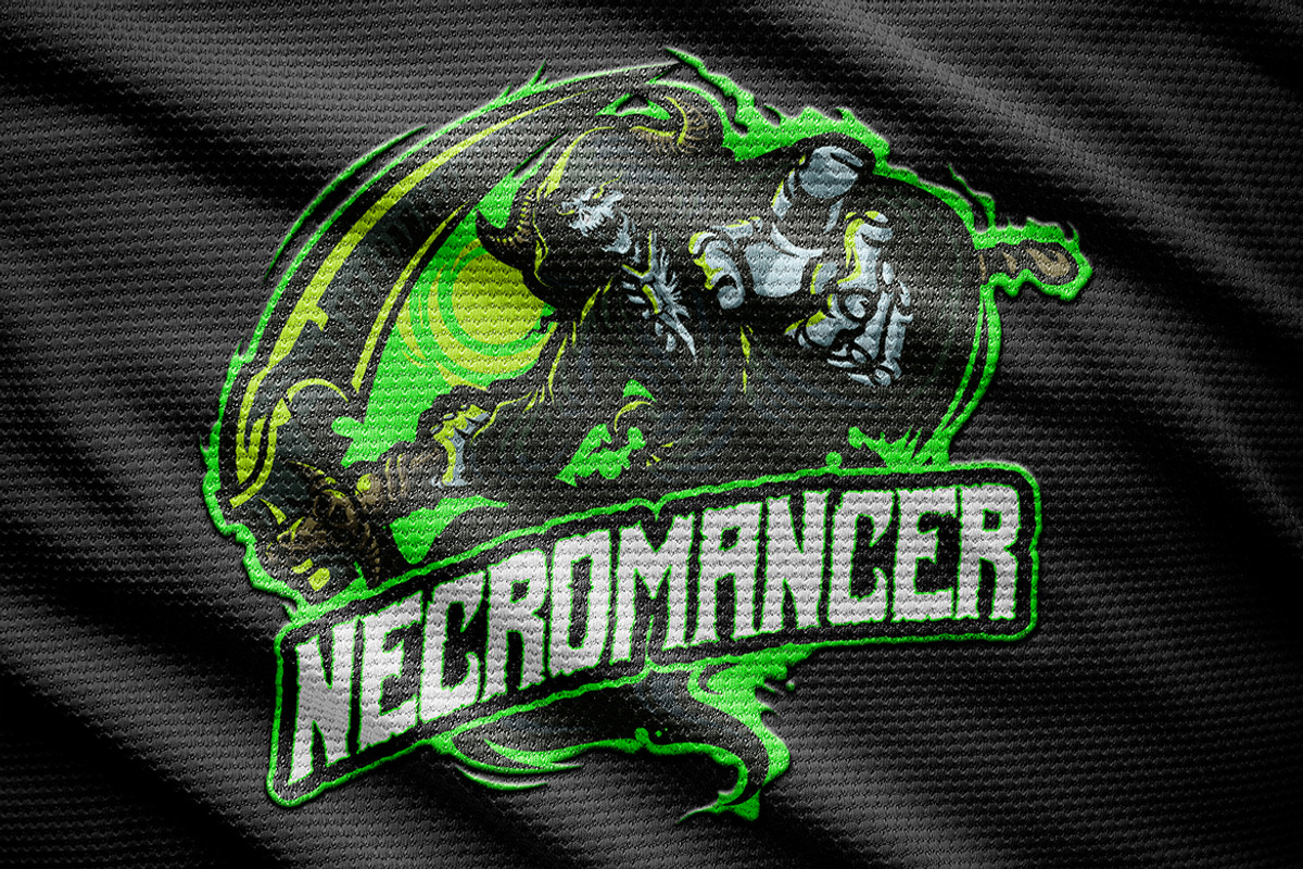 Necromancer eSport Logo Template, a Branding & Logo Template by GRVS Studio