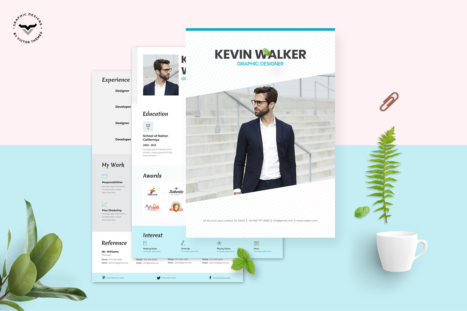 Creative CV Template, a Stationery Template by VictorThemes
