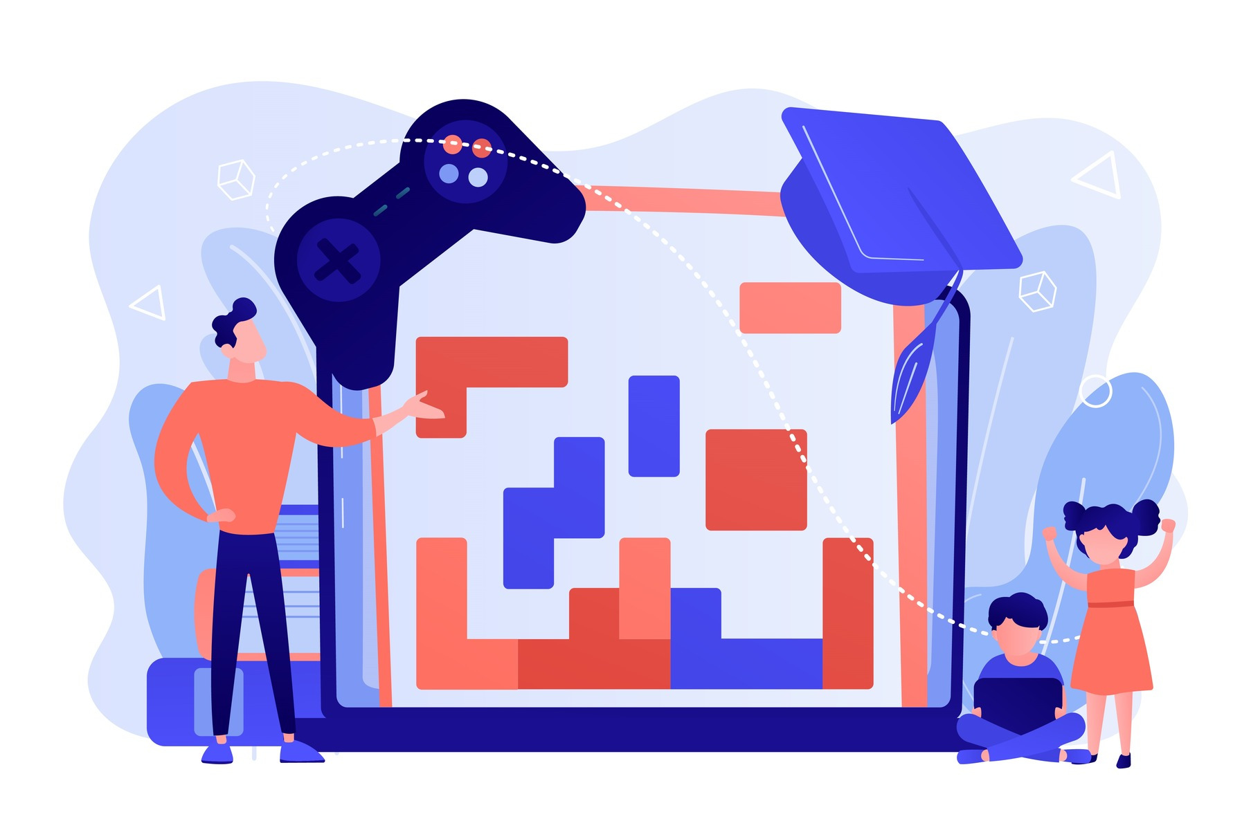 Educational game concept vector, an Education Illustration by Visual ...