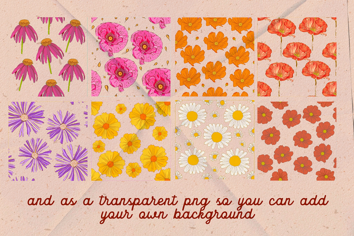 Retro Wildflower Illustrations