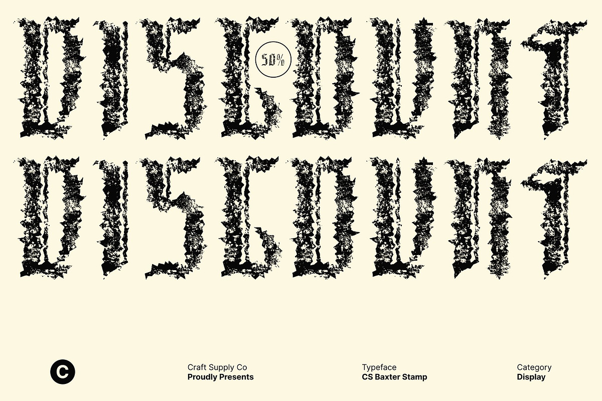 CS Baxter Stamp – Modern Blackletter
