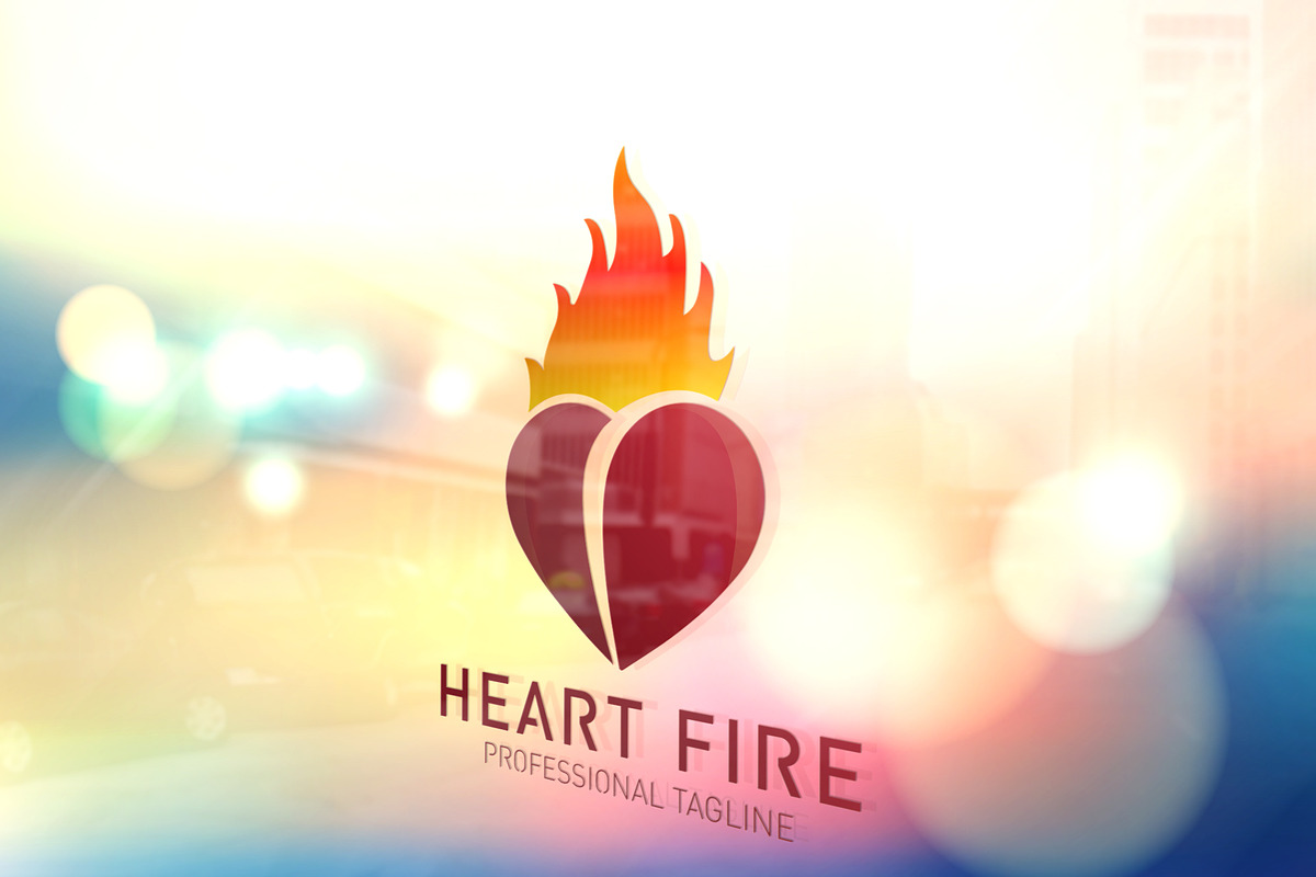 Heart Fire Logo, a Branding & Logo Template by essegraphic
