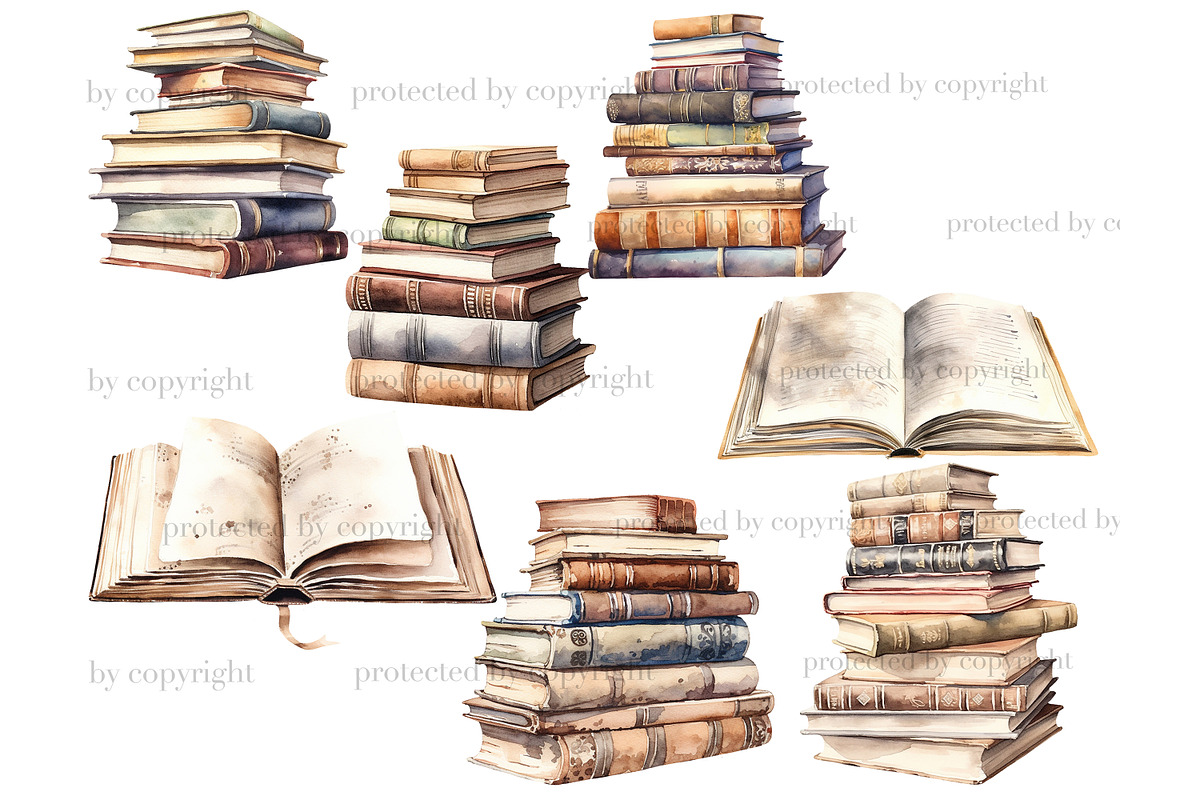Books Clip Art Bundle | Stack Of Books