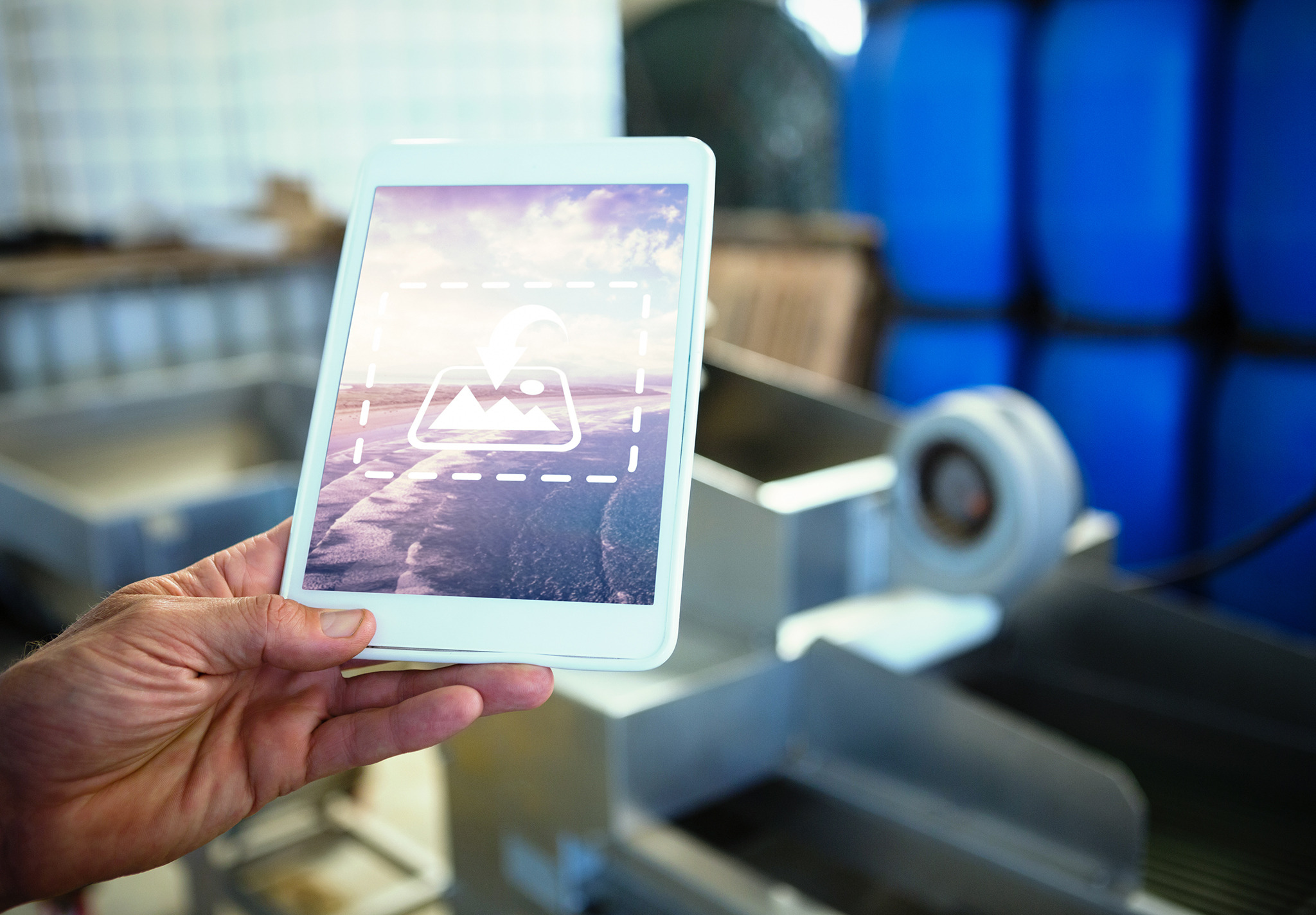 Man Using Tablet Mockup, a Templates & Theme by wavebreak