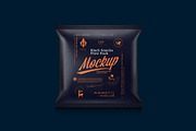 Black Snacks Flow Pack Mockup, a Packaging Mockup by Reformer Mockup
