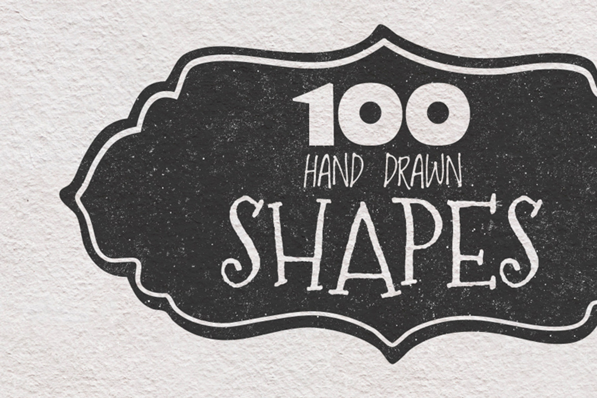 100 Hand Drawn Shapes, a Texture Illustration by DesignWorkz