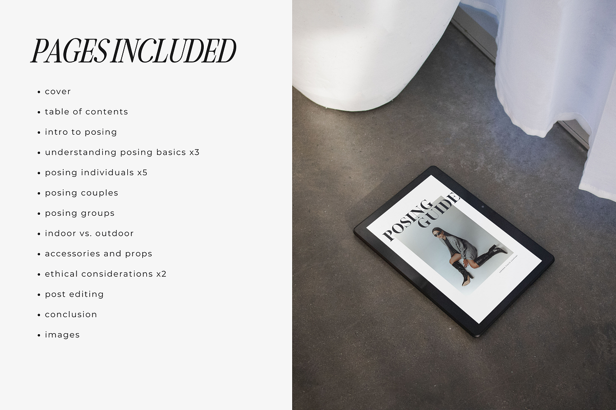 Photography Posing Guide Template