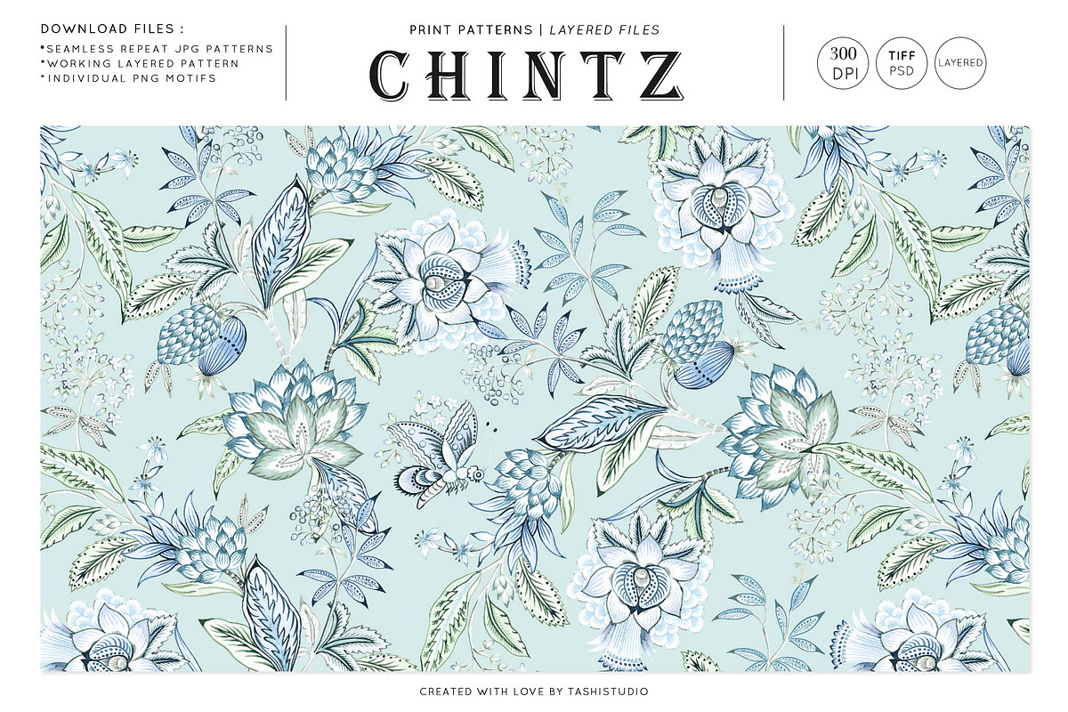 Hand Painted Chintz Patterns & Motifs!