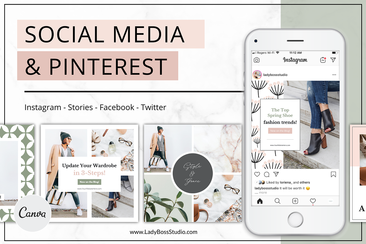 Social Media,Pinterest Canva Uptown, a Social Media Template by Lady ...