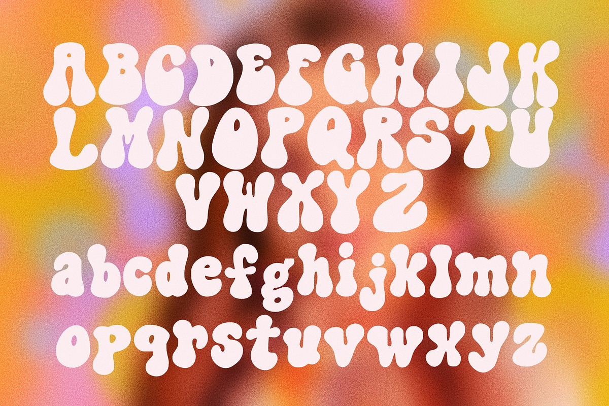 Psychedelic Bubble 70s Font, a Sans Serif Font by Dear Darling Design