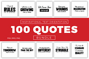 100 Inspirational Quotes Bundle, a Social Media Template by AN Productions