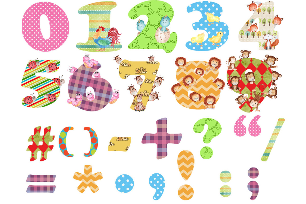Animal Numbers clipart, an Animal Illustration by vivastarkids
